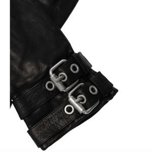 All Saints | Accessories | Allsaints2btl Bucle Leather Gloveblackshiny ...